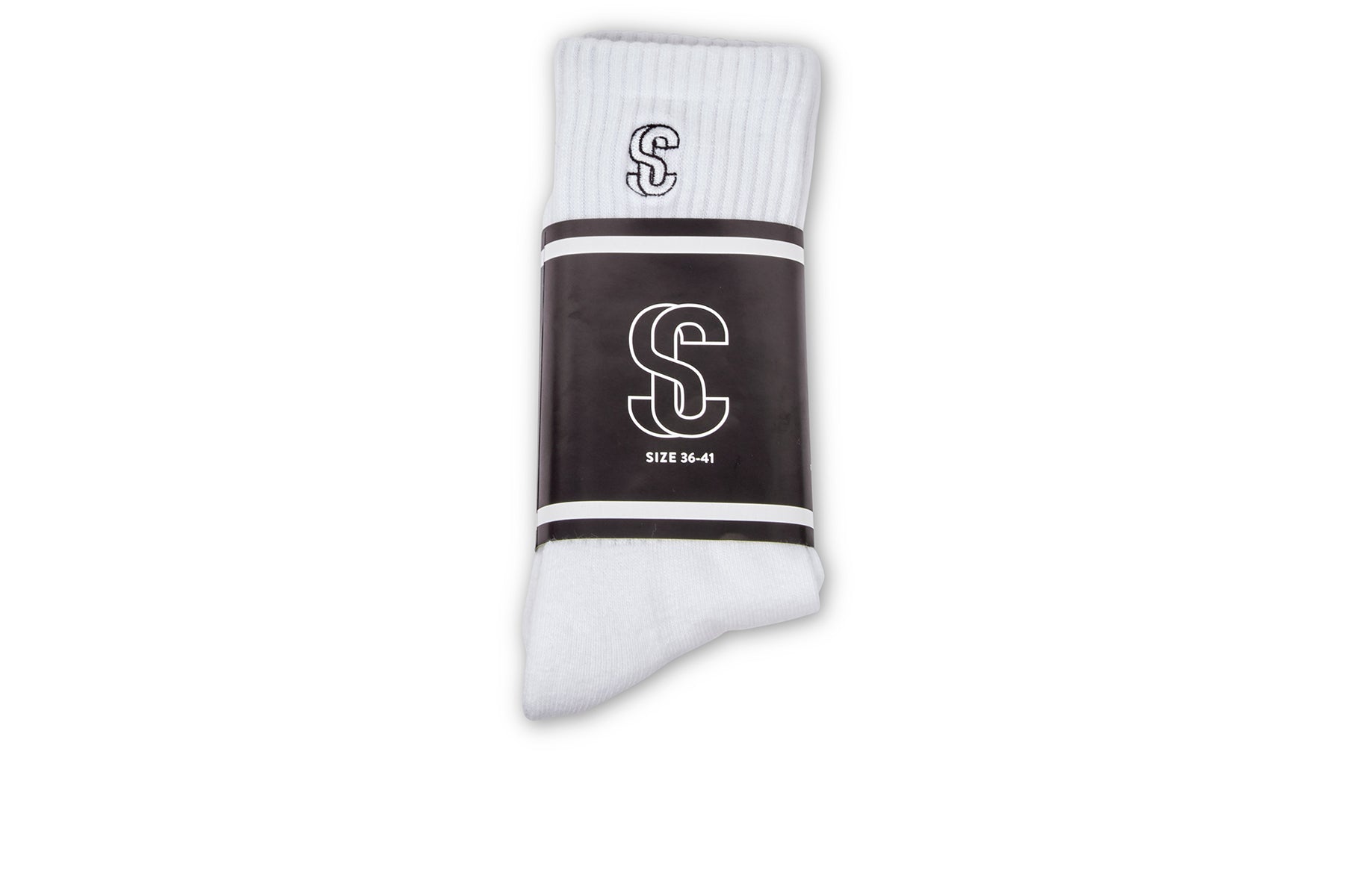 SC Logo Socks | White/Black → Shoe Chapter