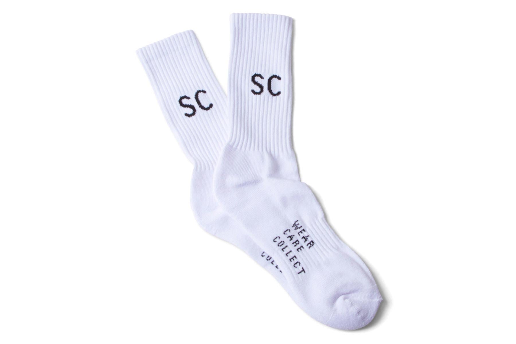 SC Fam Crew Socks White Black | Shoe Chapter